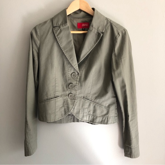 zinc | Jackets & Coats | Zinc Blazer Olive Green | Poshmark